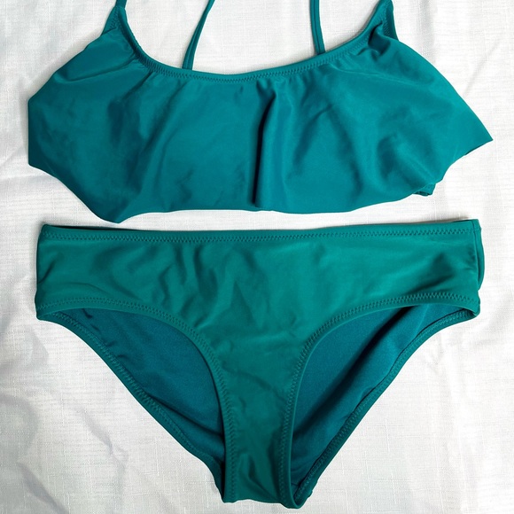 Old Navy | Swim | Emerald Green Ruffle Bikini | Poshmark